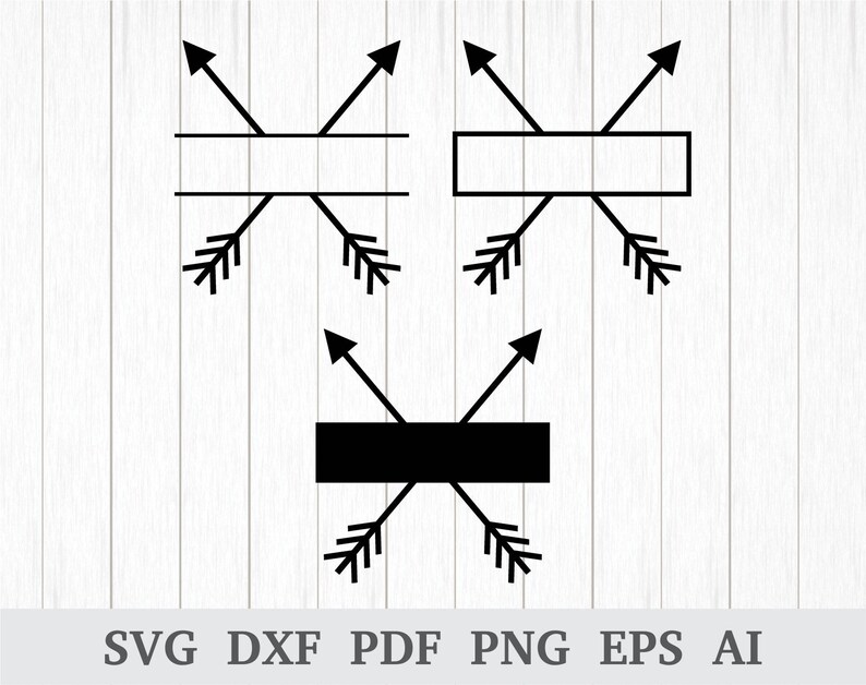 Arrow Monogram Frame SVG File, Arrow SVG, Arrow Vector, Arrow Clipart ...
