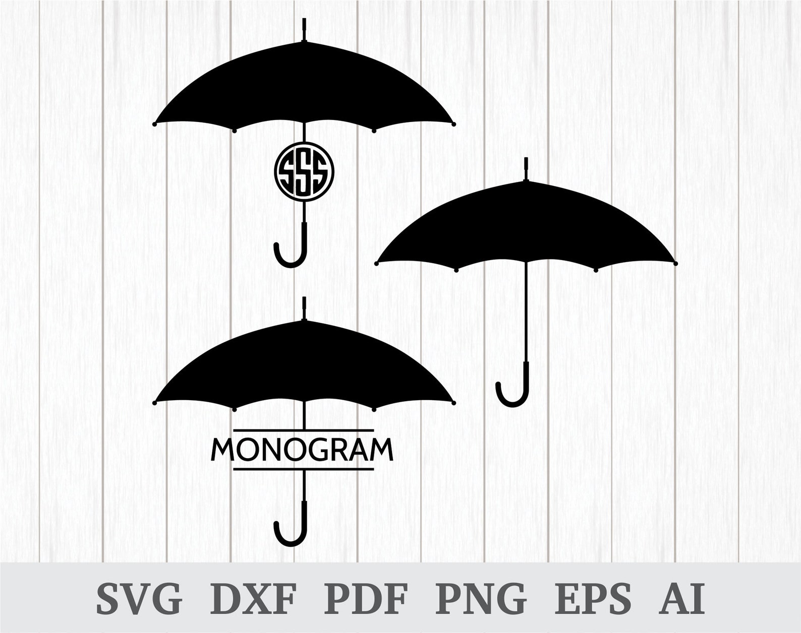 Umbrella SVG, Umbrella Monogram Svg, Umbrella Vector, Umbrella Clipart ...