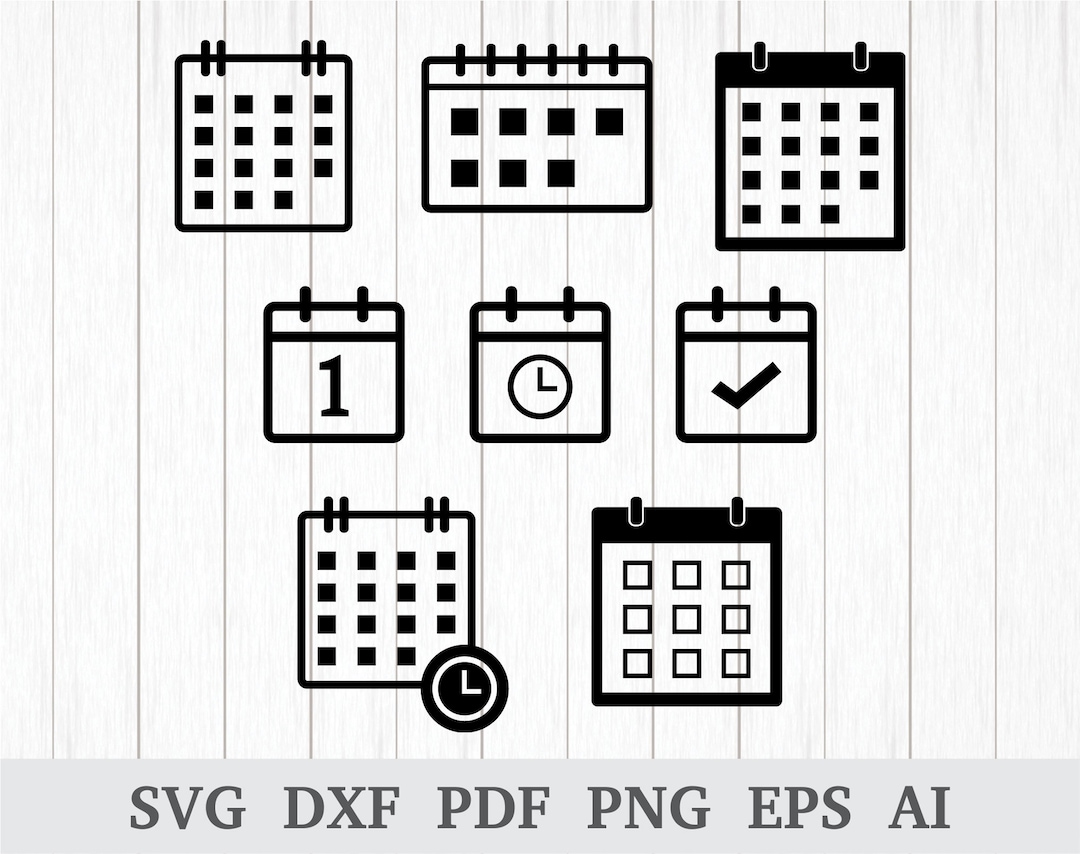 Calendar Svg, Calendar Vector, Calendar Clipart,date SVG, Wall Calendar ...