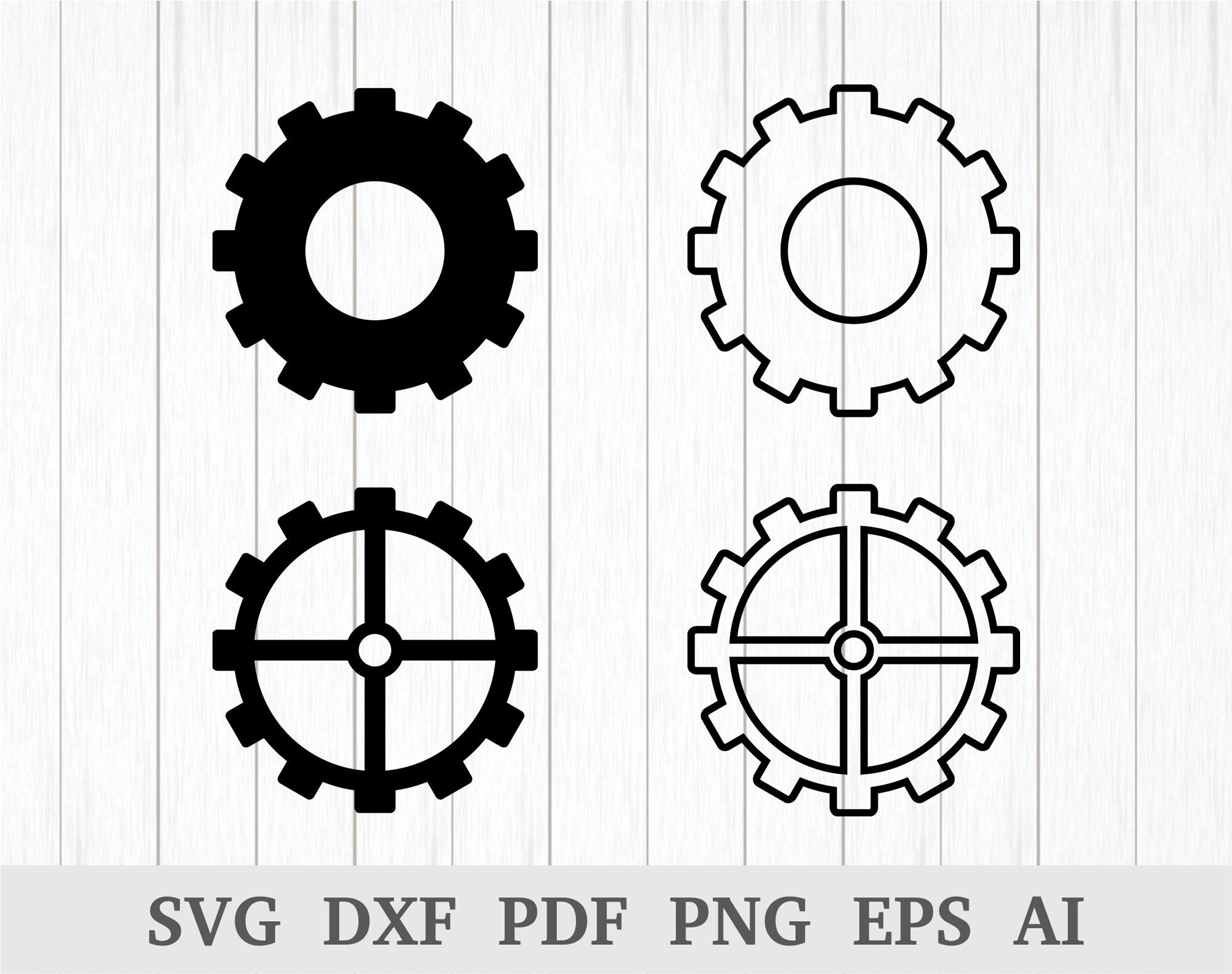 Versnellingen SVG, tandwielen SVG, steampunk SVG, Gear Wheel SVG, Gears ...