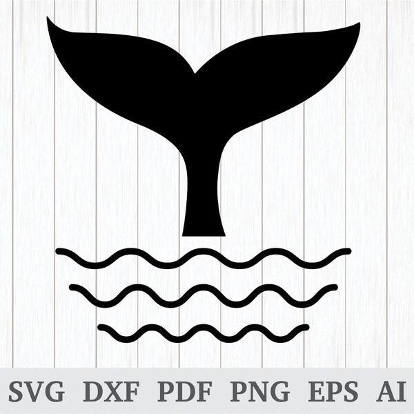 Whale Tail Svg - Etsy