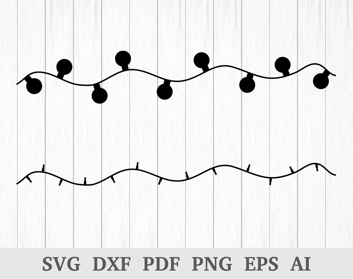 Christmas Lights SVG, Christmas Lights Clipart, Christmas Svg, String ...