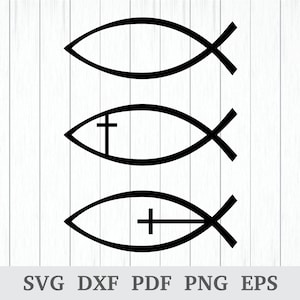 Christian Fish Svg, Jesus Fish Svg, Ichthys Svg, Christian Fish Symbol ...
