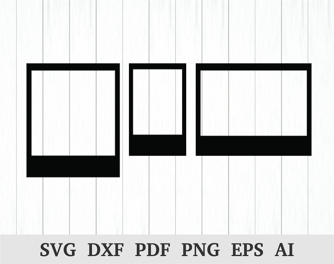 Instant Camera Frame Svg, Instant Film Frame Svg, Polaroid SVG ...