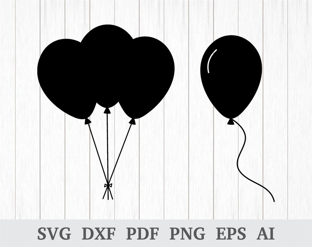 Balloons Svg, Party SVG, Balloon Svg, Balloon Clipart, Balloon Vector ...