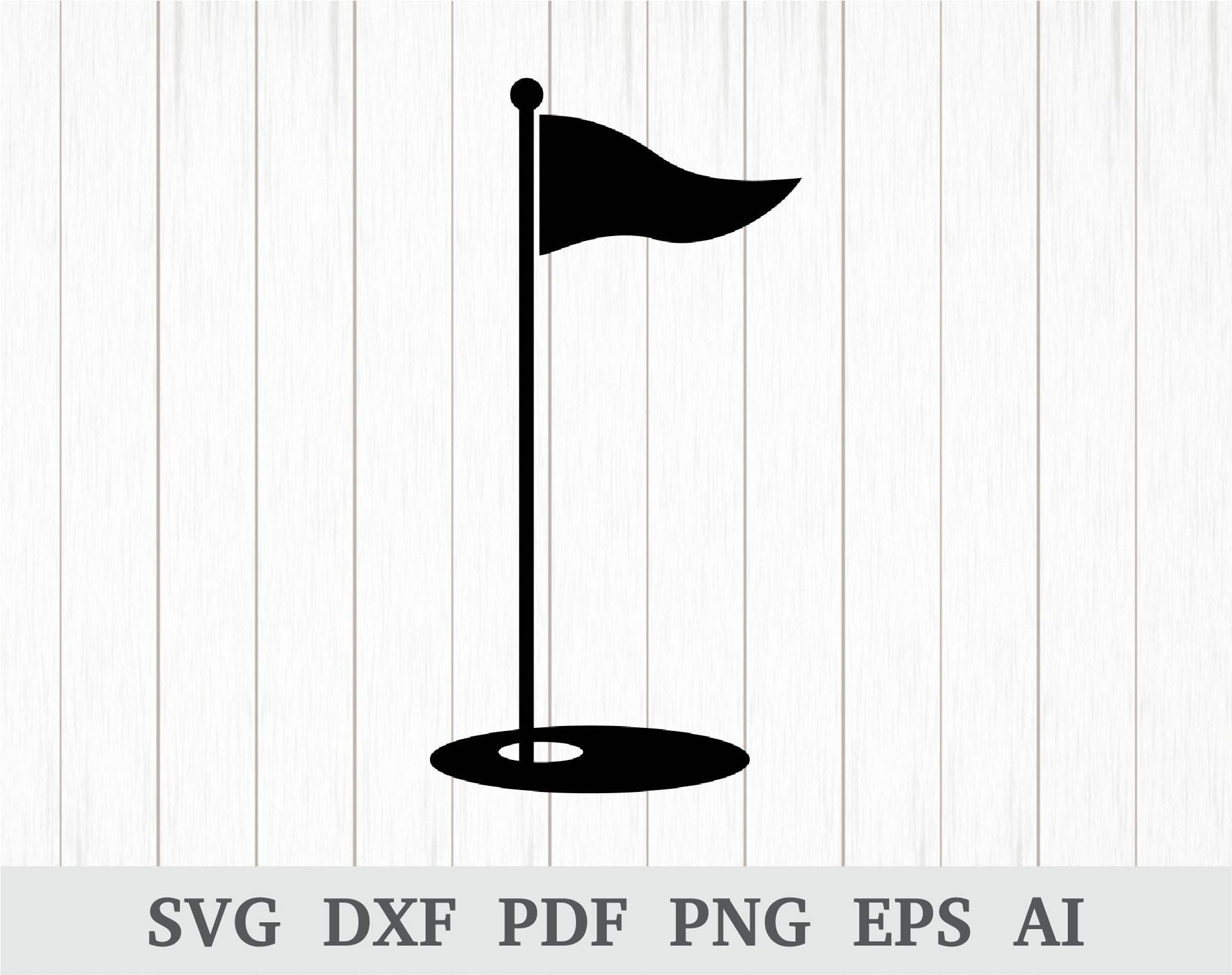 Golf Flag Svg Golf SVG Golf Flag Vector Golf Flag Clipart | Etsy UK