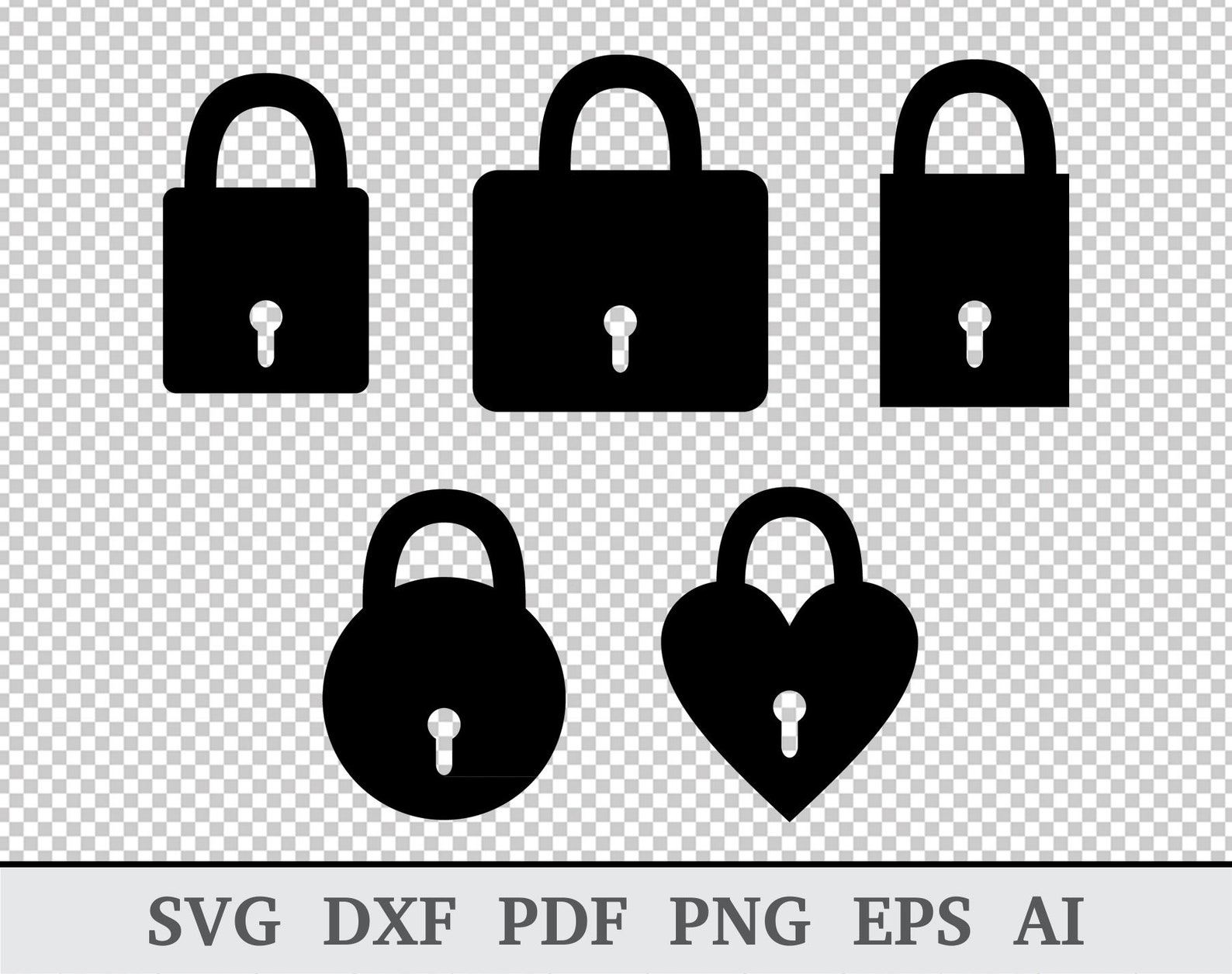 Lock SVG Locks SVG Lock Vector Locks Vector Heart Lock | Etsy