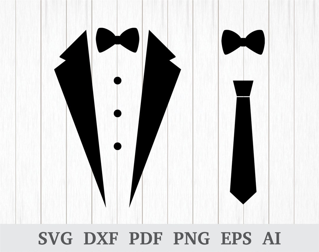 Tuxedo SVG, Tux SVG , Tuxedo Shirt Svg, Bow Tie SVG, Tuxedo Vector ...