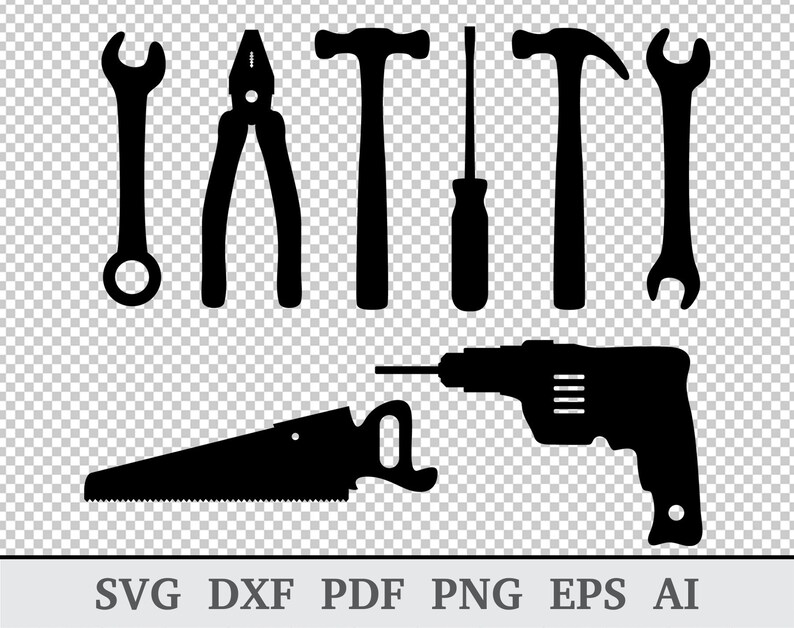 Tools SVG, Tools Clipart, Tools Vector, Hammer SVG, Screwdriver Svg ...