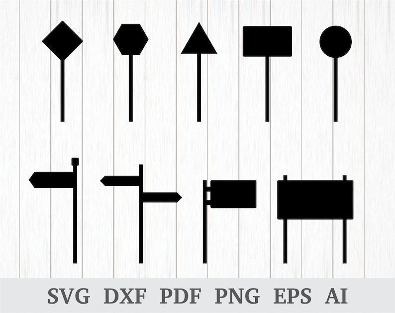 Road Sign Svg Road Direction Svg Roads Sign SVG Highway - Etsy