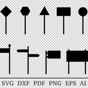 Road Sign Svg , Road Direction Svg, Roads Sign SVG, Highway Sign Svg ...
