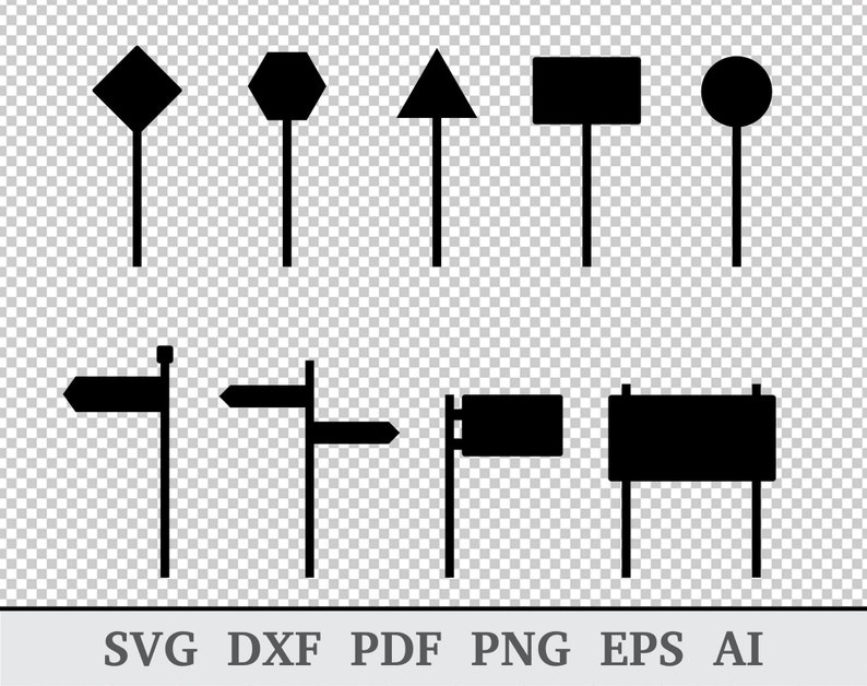 Road Sign Svg Road Direction Svg Roads Sign SVG Highway - Etsy