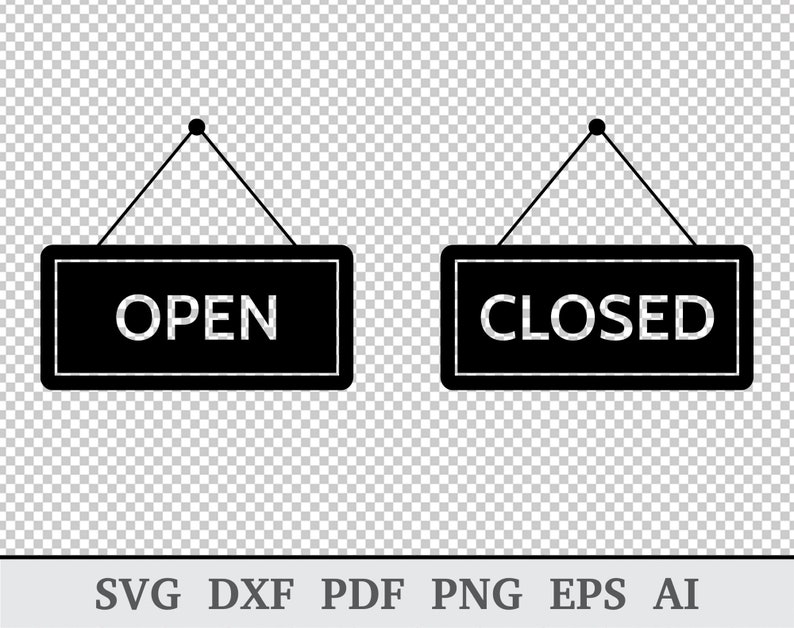 Open Sign SVG Closed Sign Shop Sign Svg Open / Closed Sign | Etsy