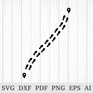 Footprints SVG, Footprint Svg, Footsteps SVG, Footsteps Clip Art ...