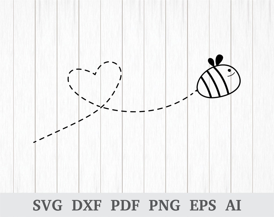 Beeline SVG Beeline Heart Svg Bee Svg Bee Heart Svg - Etsy