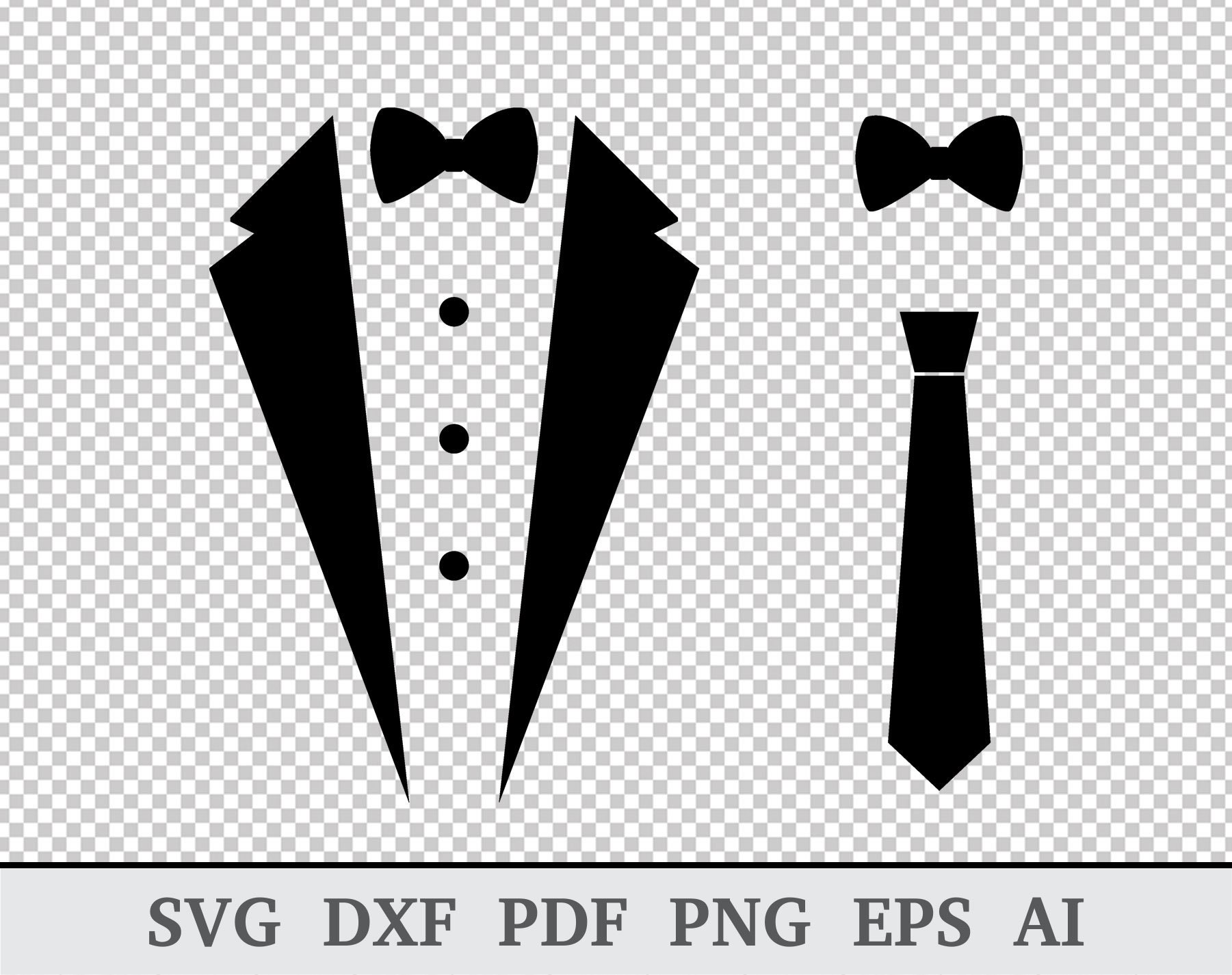 Tuxedo SVG, Tux SVG , Tuxedo Shirt Svg, Bow Tie SVG, Tuxedo Vector ...