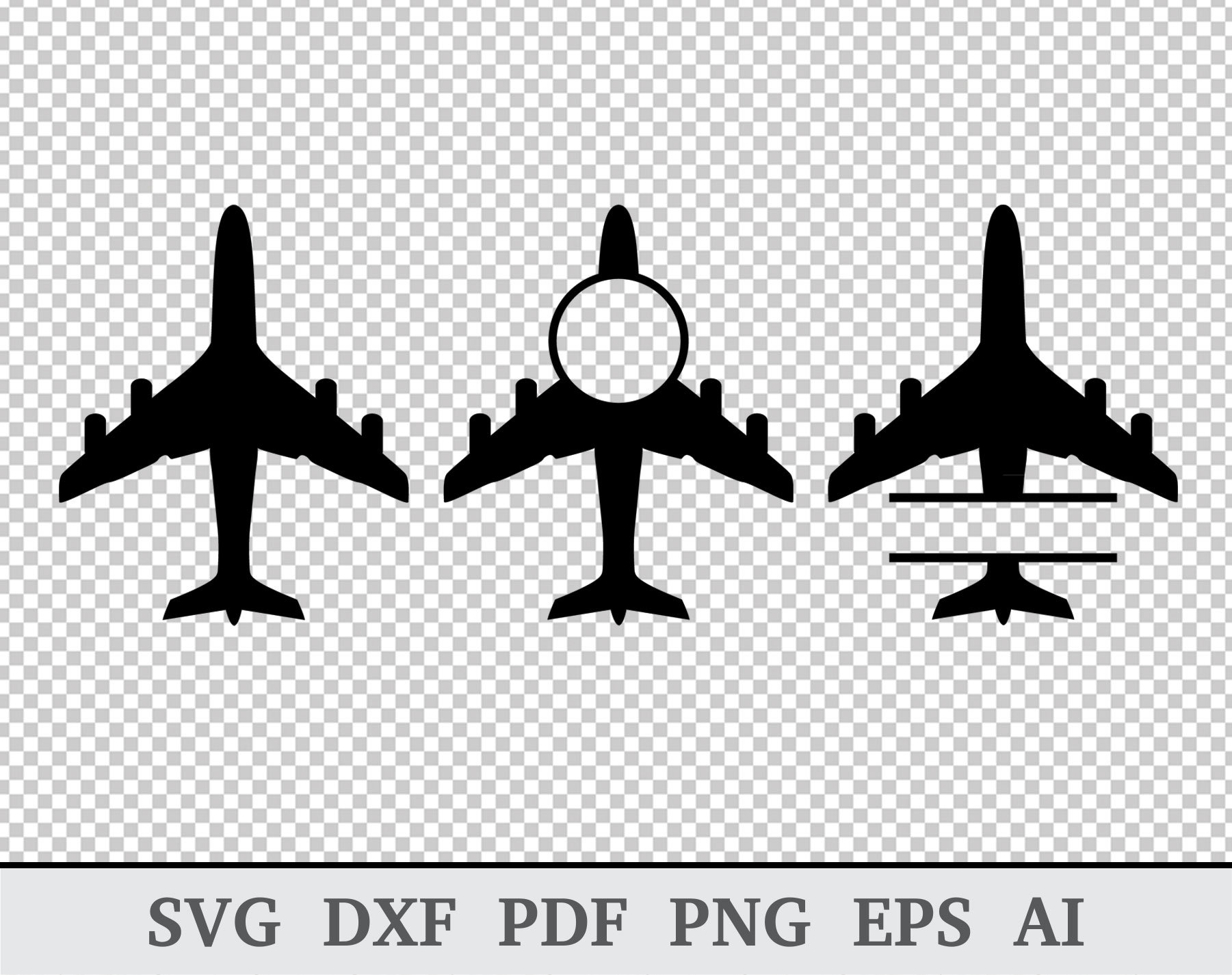 Airplane Svg Plane Svg File Airplane Monogram SVG Airplane - Etsy