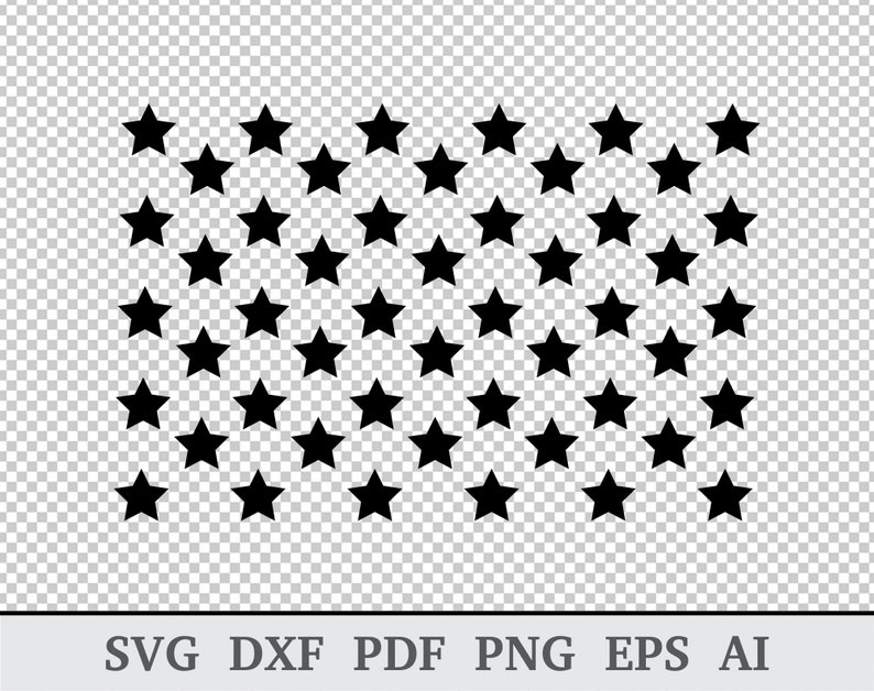 Fifty Stars SVG Fifty Stars Clipart Fifty Stars Vector 50 | Etsy