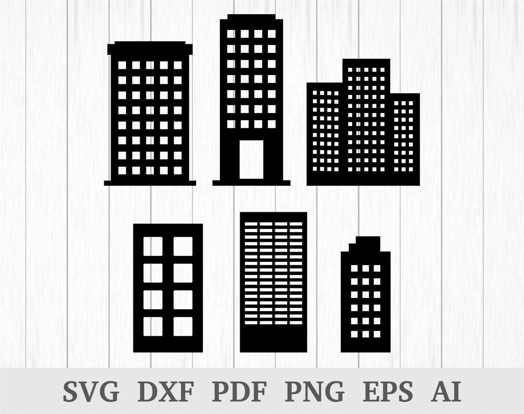 Buildings SVG, Building Clipart , Building Vector, Skyscraper Svg ...