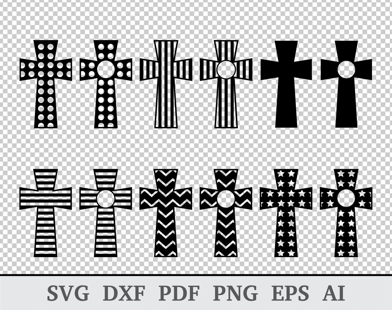 Cross Monogram Svg Cross Svg File Christian Cross Svg Cross - Etsy