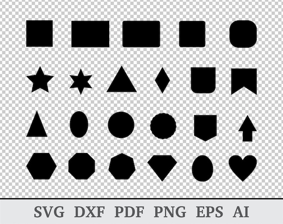 Basic Shapes Clipart Black And White