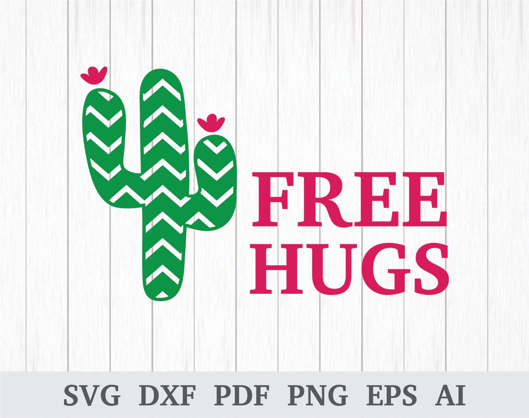 Free Hugs SVG Cactus svg Free Hug svg Valentine's day | Etsy