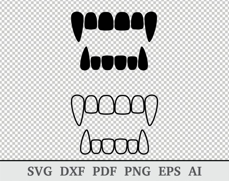 Vampire Teeth Svg Halloween Svg Vampire Fangs Svg Vampire - Etsy
