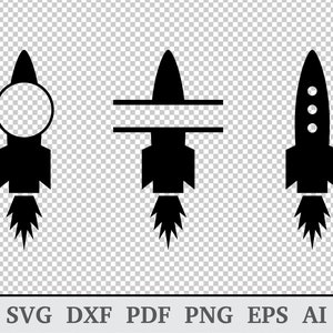 Rocket SVG, Rocket Monogram SVG, Space Svg, Rocket Vector, Rocket ...