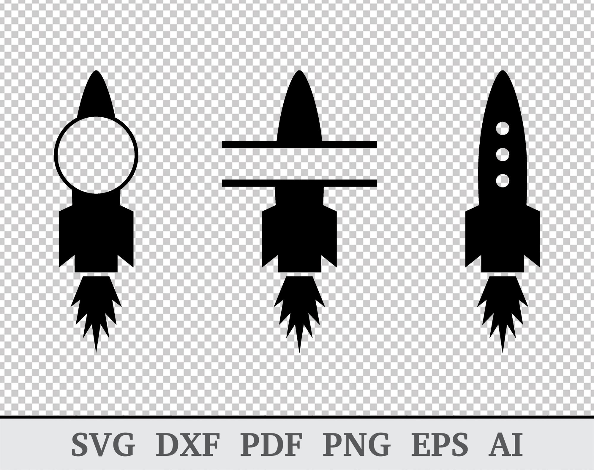 Rocket SVG Rocket Monogram SVG Space Svg Rocket Vector - Etsy