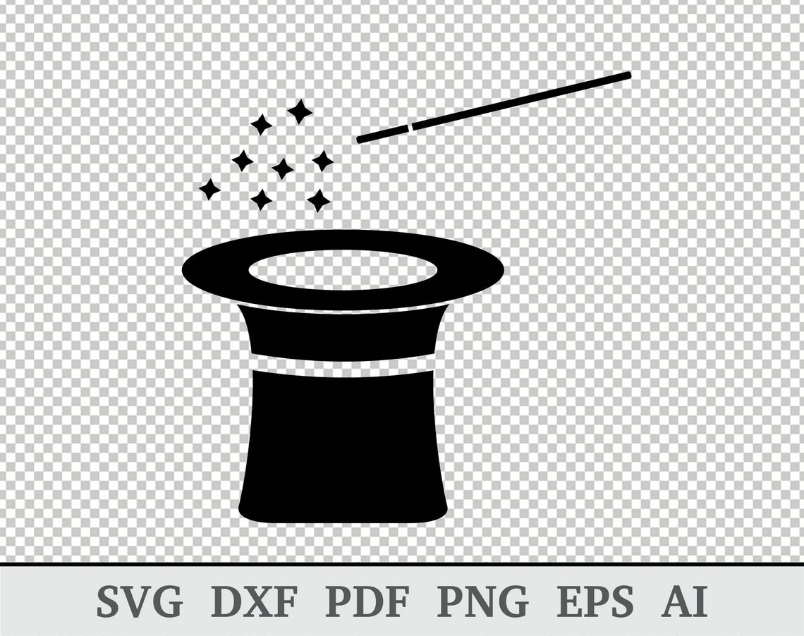 Magic Hat Svg Magic Svg Magic Wand SVG Magician Svg Magic | Etsy