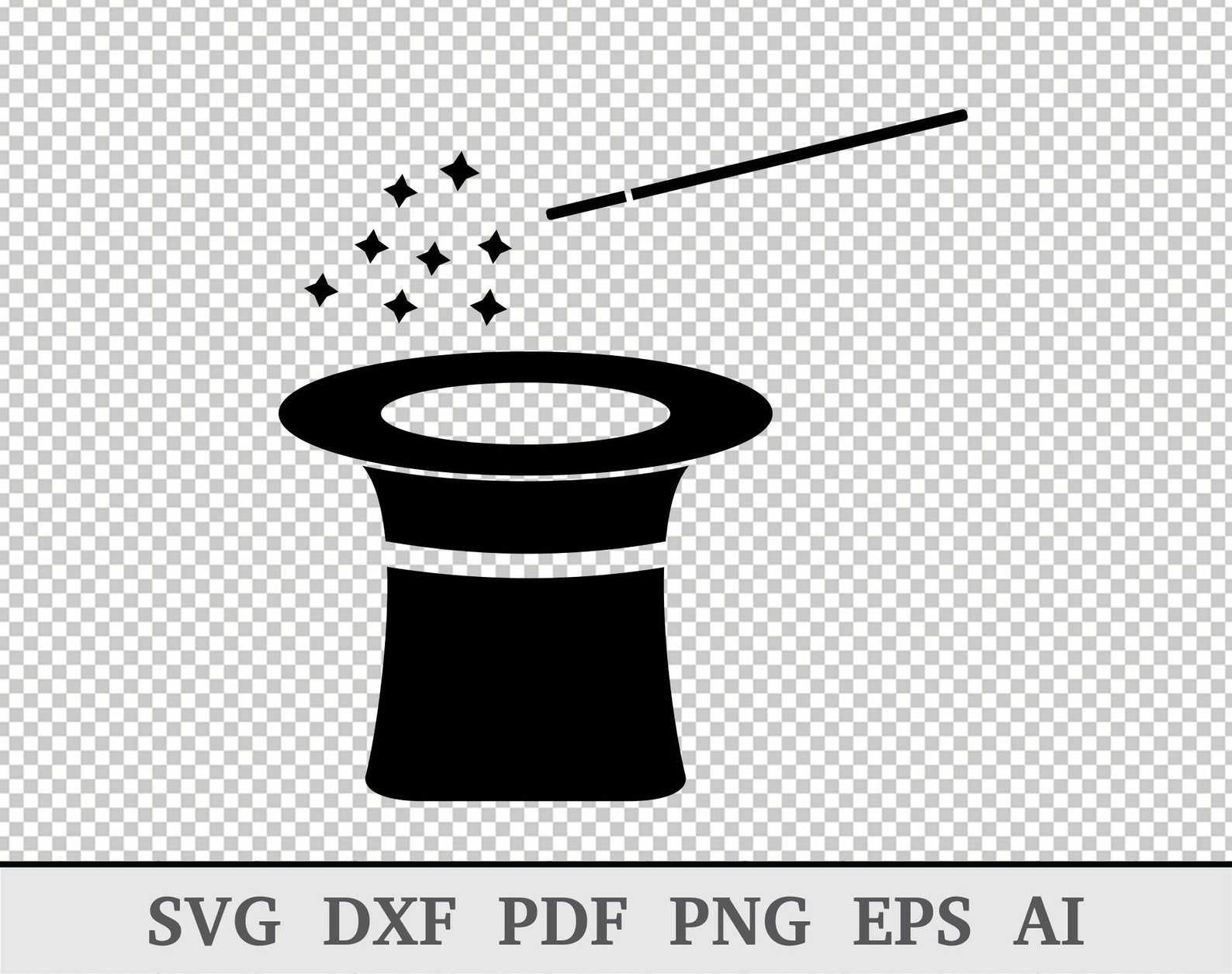 Magic Hat Svg, Magic Svg, Magic Wand SVG, Magician Svg, Magic Hat ...