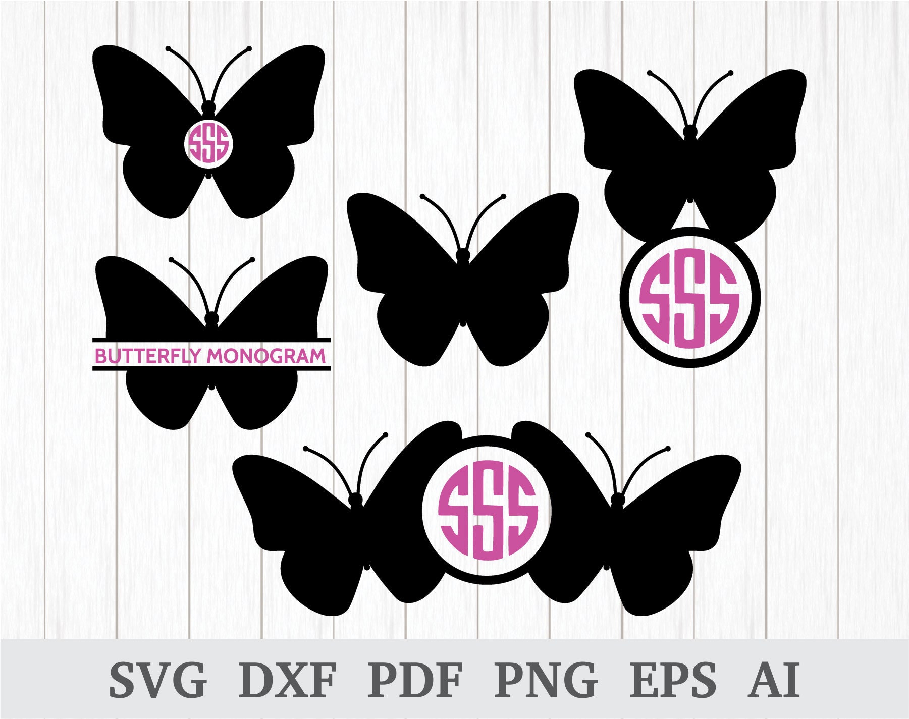 Butterfly SVG Butterfly Monogram SVG Butterflies svg | Etsy