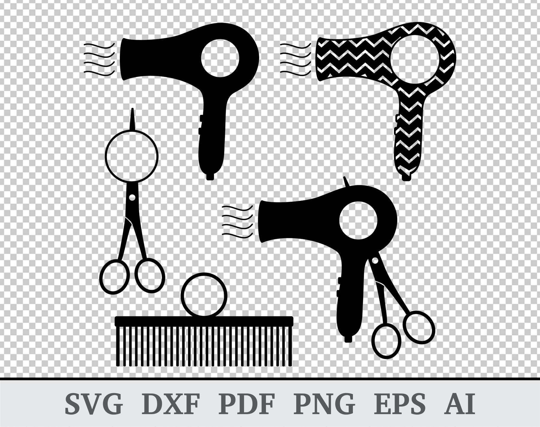 Salon Monogram SVG file Hairdressing SVG file Hairdresser | Etsy