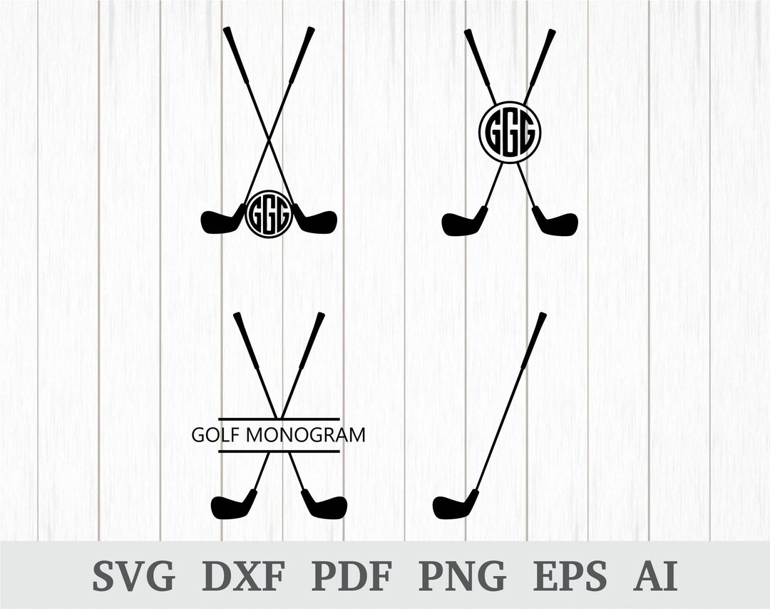 Golf Club Monogram Svg, Golf Club Svg, Golf Monogram Svg File, Golf Svg ...