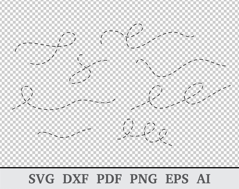 Líneas de puntos Svg Líneas de puntos Vector Líneas de - Etsy España