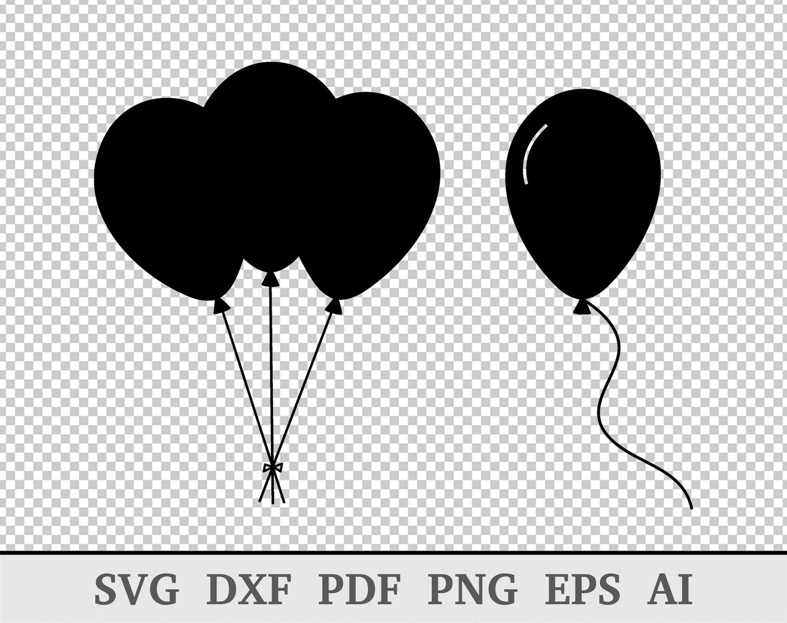 Balloons Svg, Party SVG, Balloon Svg, Balloon Clipart, Balloon Vector ...