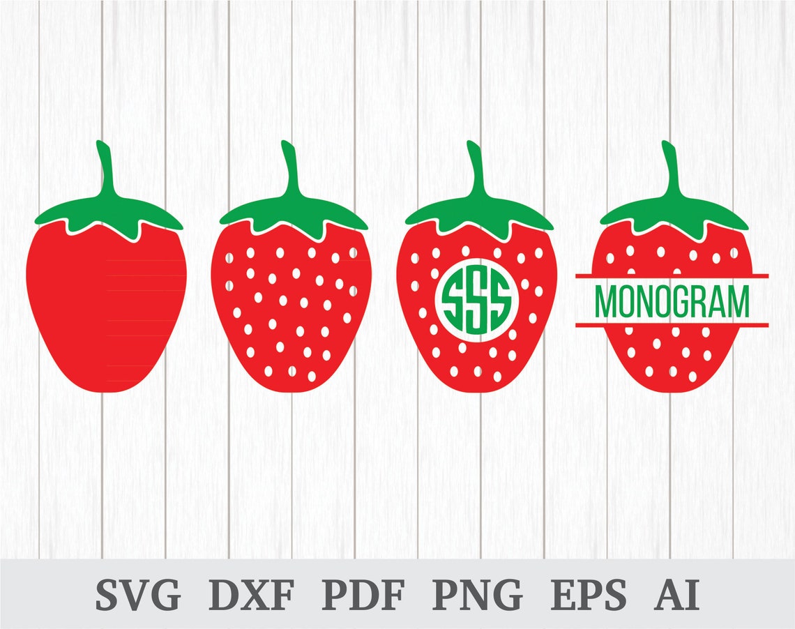Strawberry Svg Strawberry Png Strawberry Clipart Strawberry - Etsy