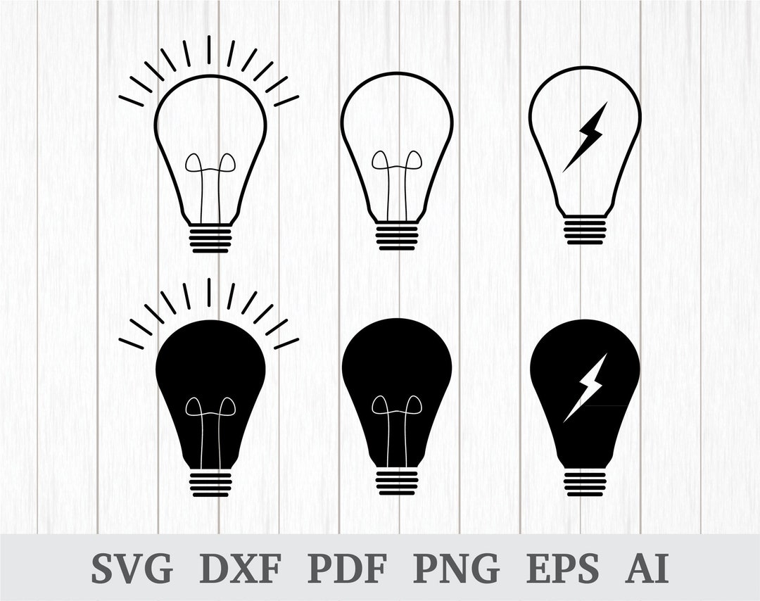 Light Bulb Svg, Lightbulb Svg, Light Bulb Vector, Light Bulb Clipart ...