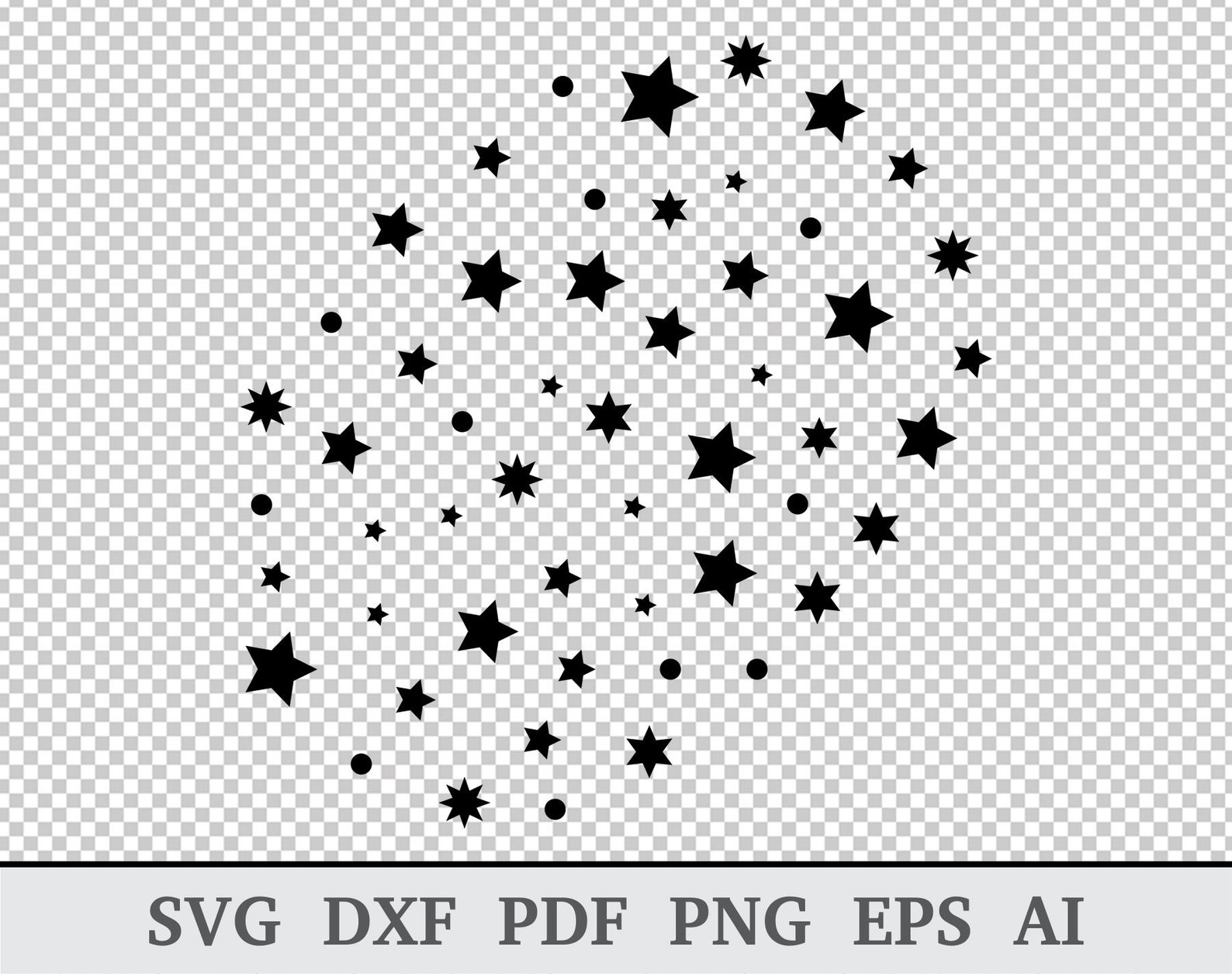 Star Shower SVG, Stars SVG , Star Svg, Starry Night Svg, Twinkle Svg ...