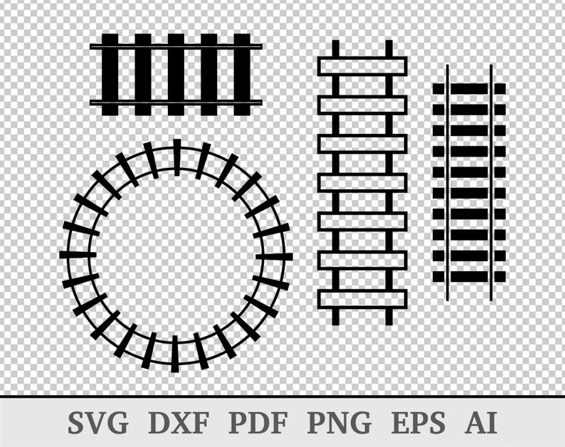 Train Track Svg Track Svg Train Track Clipart Train Track | Etsy