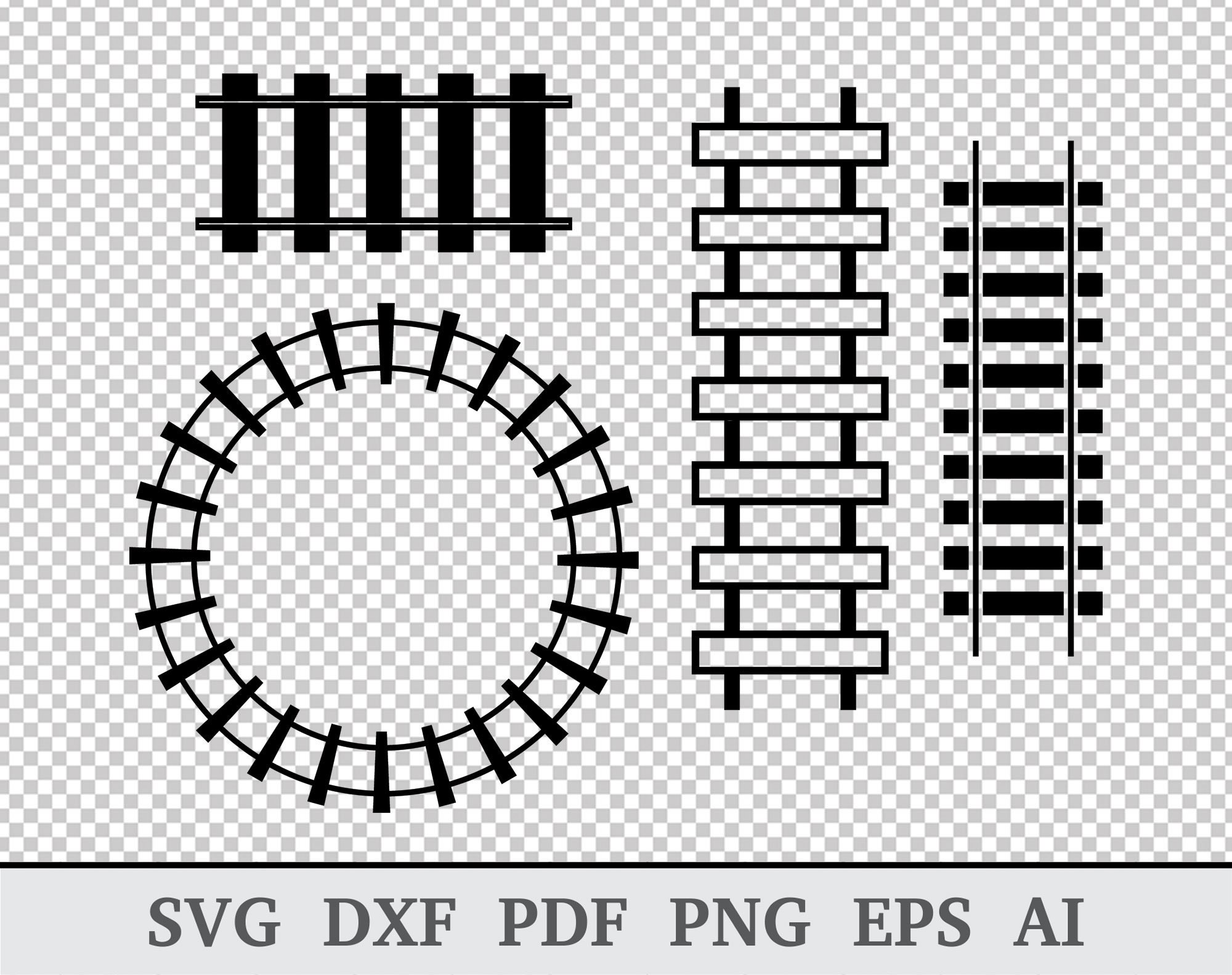 Train Track Svg Track Svg Train Track Clipart Train Track - Etsy UK