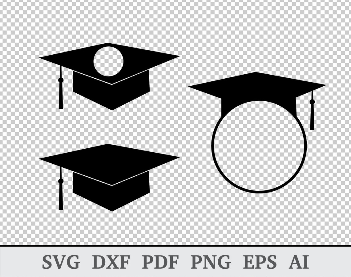 Graduation Hat Monogram SVG Graduation Cap Monogram SVG - Etsy