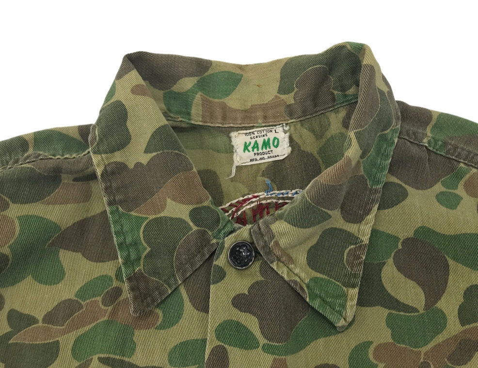 VTG 50's Kamo Duck Hunting Frogskin Camo Field Jacket 13 Stars Buttons ...
