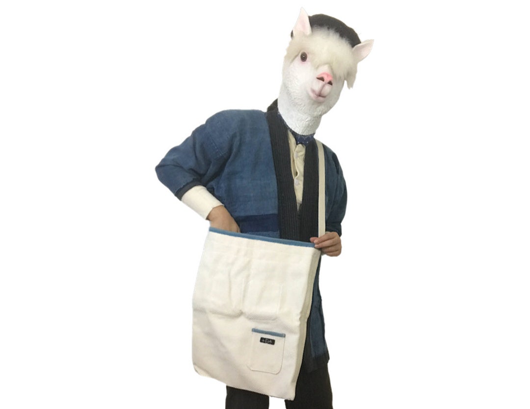 TDM Original Hand-made Japanese Sashiko Woven Boro Indigo Messenger ...