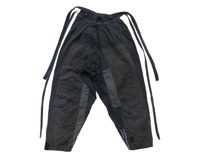 Vintage 30's Japanese Boro Indigo Noragi Sashiko Repaired Monpe ...