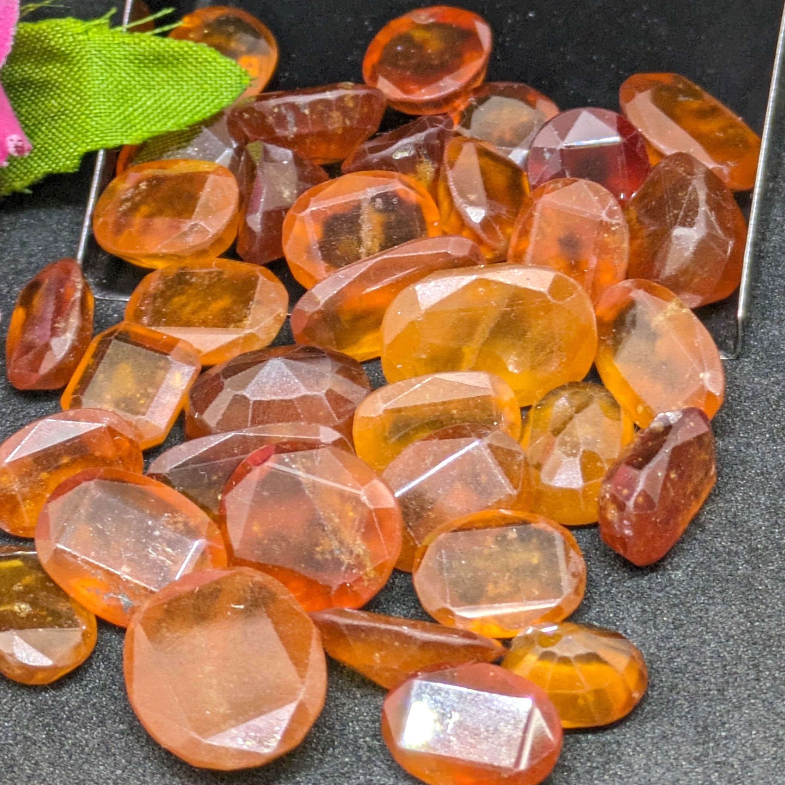 Natural Hessonite Gemstone Lot, Honey Brown Color Oval-shaped Loose ...