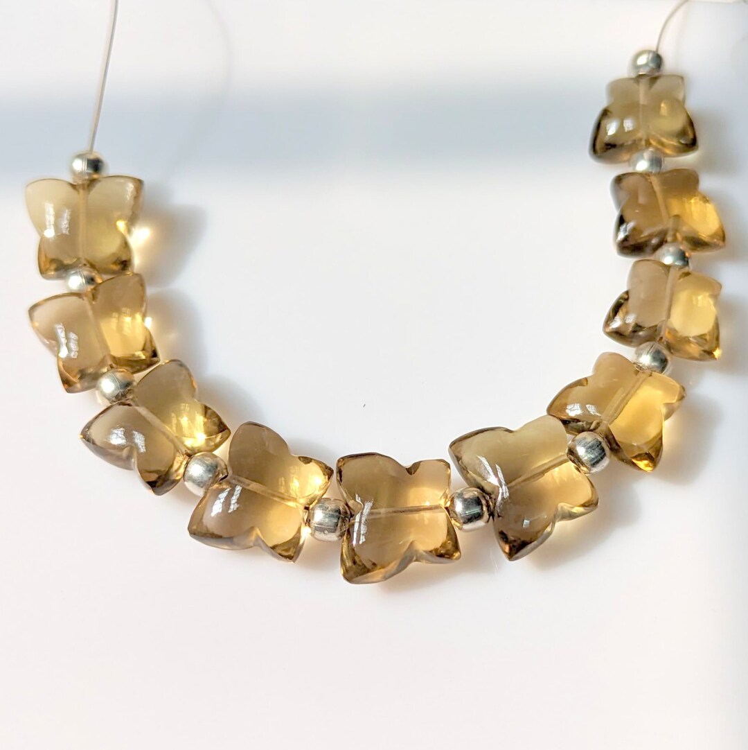 Beer Quartz Butterfly Shape Beads, Beer Quartz Crystal Briolette ...