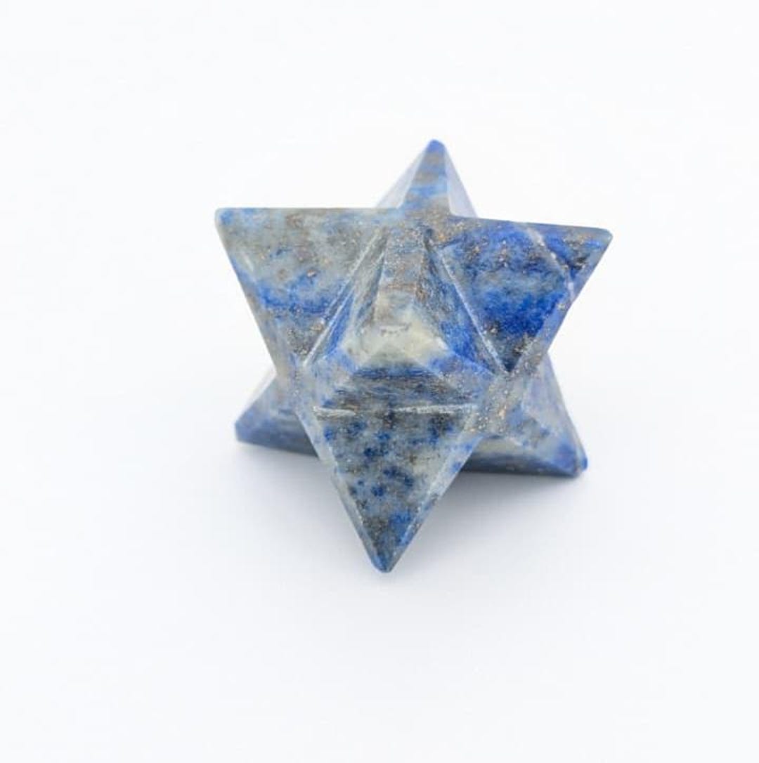 Deep Blue Lapis Lazuli Merkaba Star | Sacred Geometry Crystal | Third ...