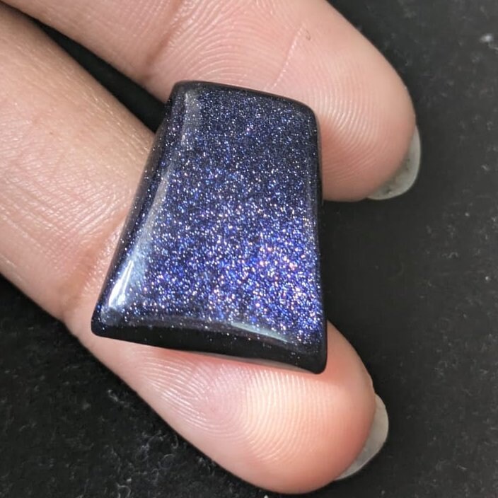 Sunstone Cabochon, Blue Sunstone Fancy Shape Loose Gemstone, Natural ...