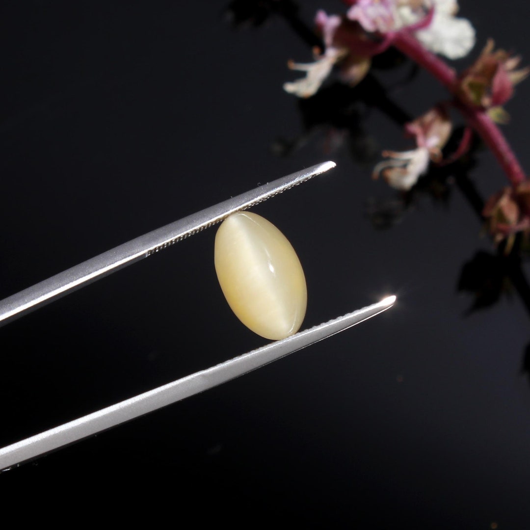 Cats Eye Gemstone Precious Chrysoberyl, Loose Certified Oval Shape Cats ...